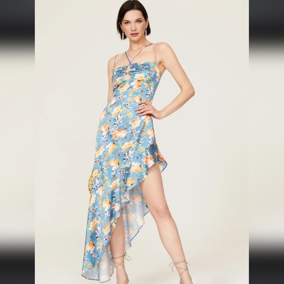 Nookie | Dresses | 9 Blue Floral Print Nookie Dress | Poshmark